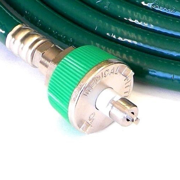 O2 Hose Ohmeda Male 1240 DISS Hand Tight 15 Ft | Broward A&C Medical Supply