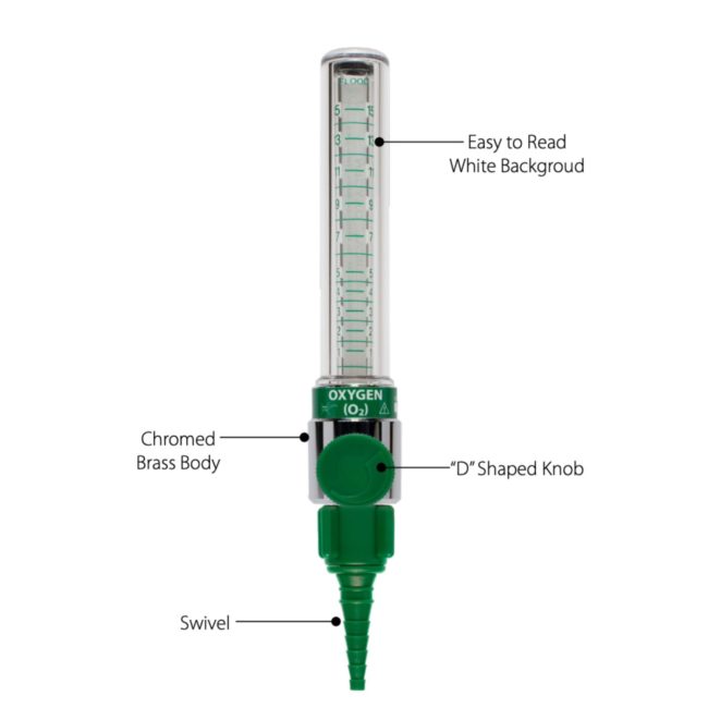 Amico FMO-15U-OM Ohmeda Male Oxygen Flowmeter | Broward A&C Medical Supply