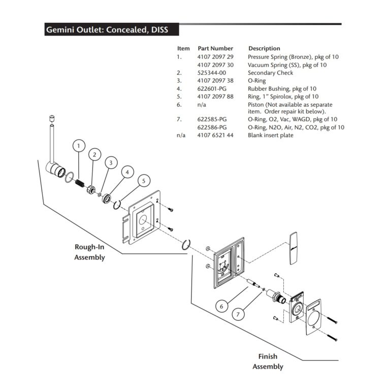 Beacon Medaes 290806-PG DISS Outlet Primary Check Other Gases Repair ...