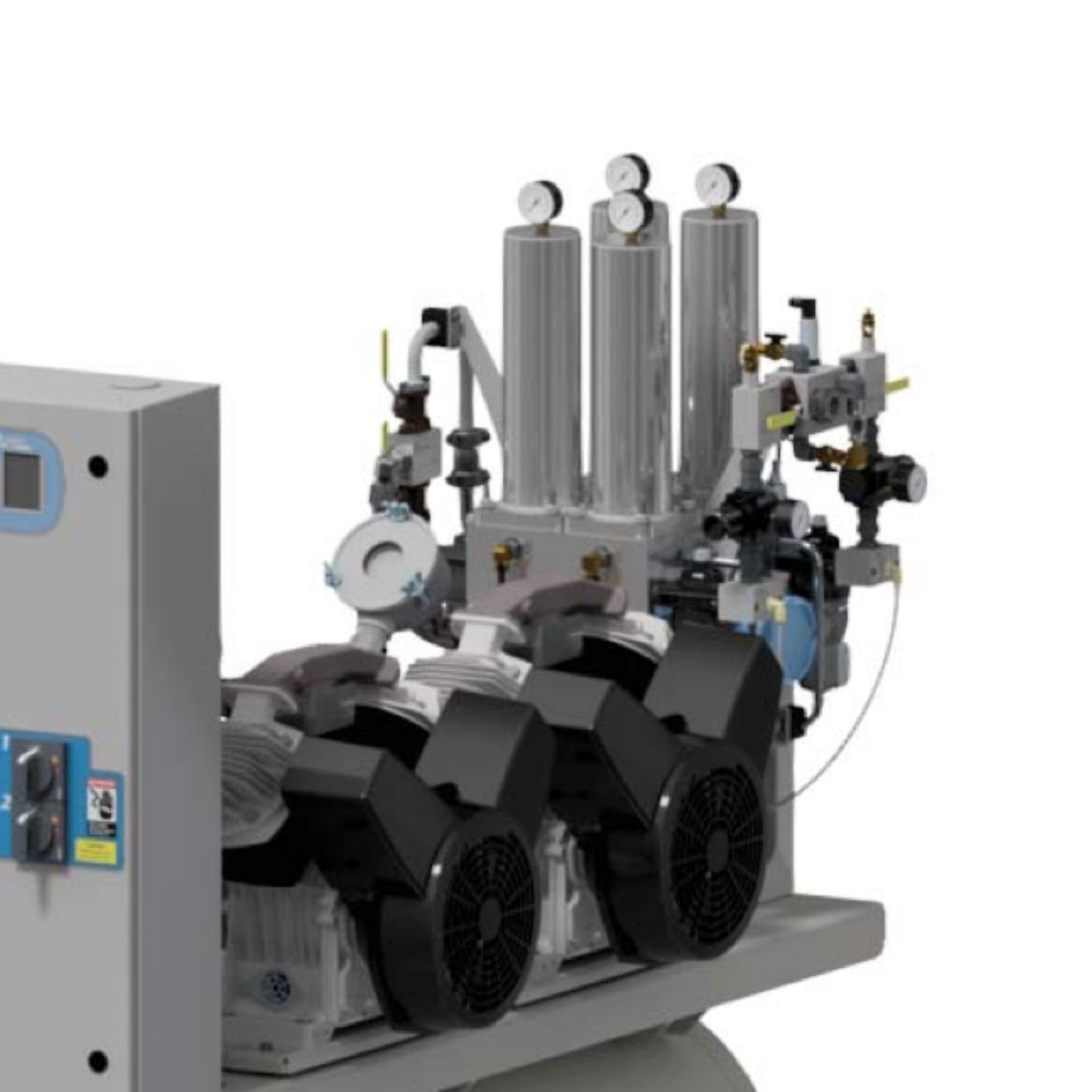 Amico Duplex 2.4 HP Lifeline Medical Air Reciprocating Tank Mount ...