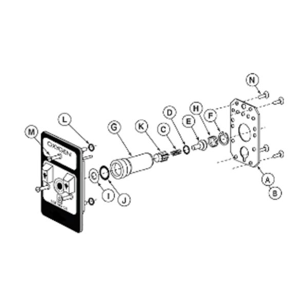 Amico O-DISWALM-U-AIR DISS Medical Air Complete Wall Outlet Assembly ...