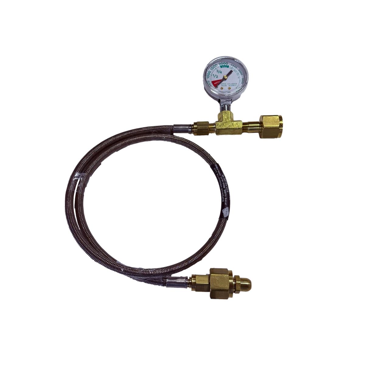 Broward A&C Medical 08380 Oxygen Fill Whip Flexible CGA 540 with Gauge ...